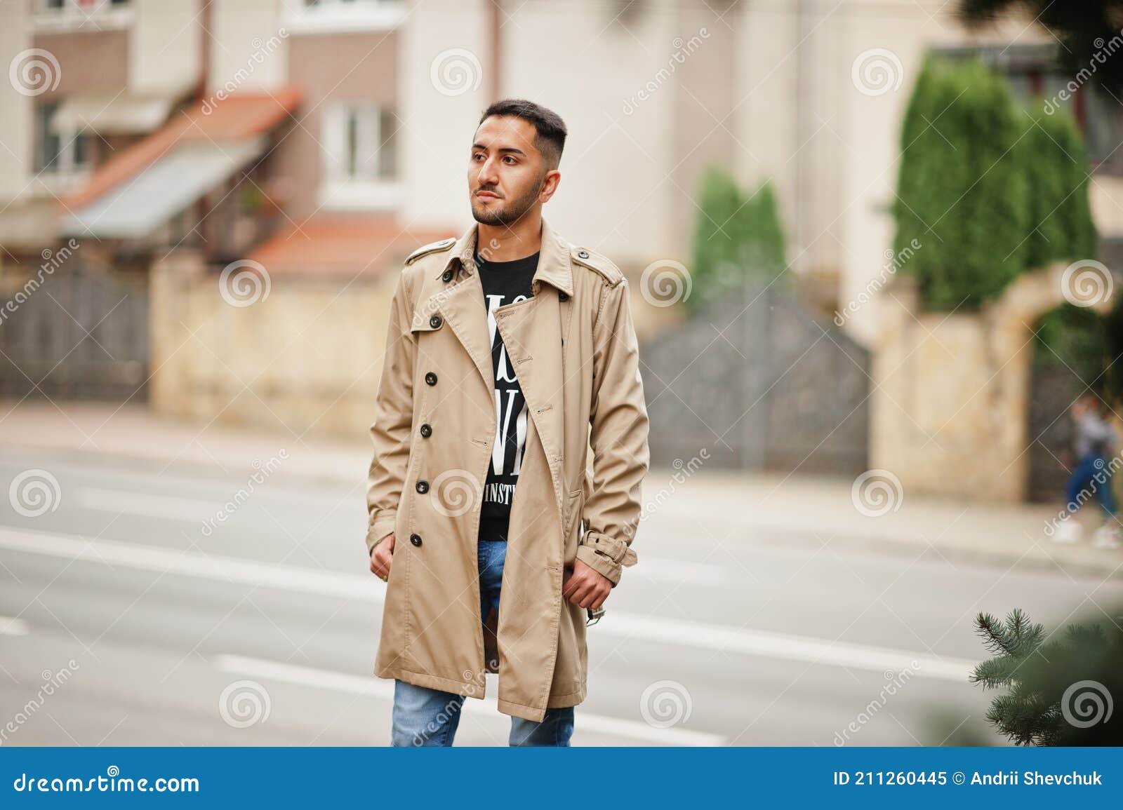 Stylish Kuwaiti Man at Trench Coat Stock Image - Image of iranian, arab ...