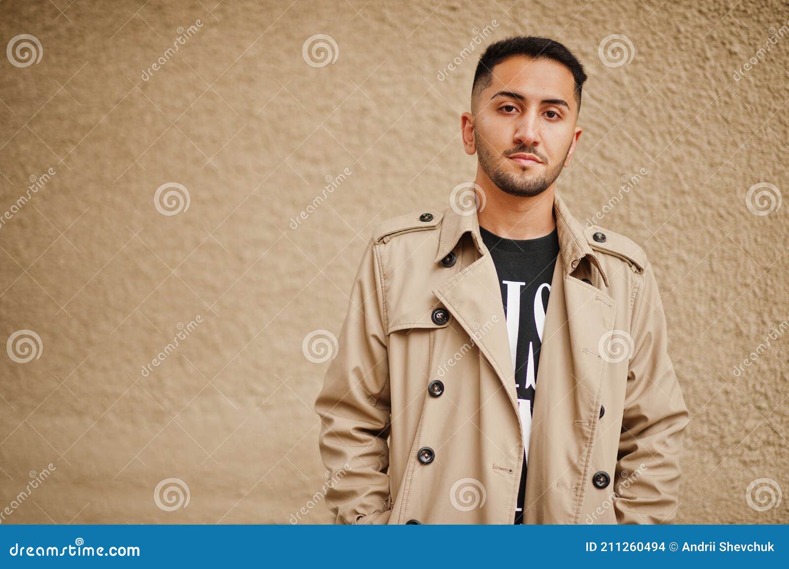Stylish Kuwaiti Man at Trench Coat Stock Photo - Image of indian ...