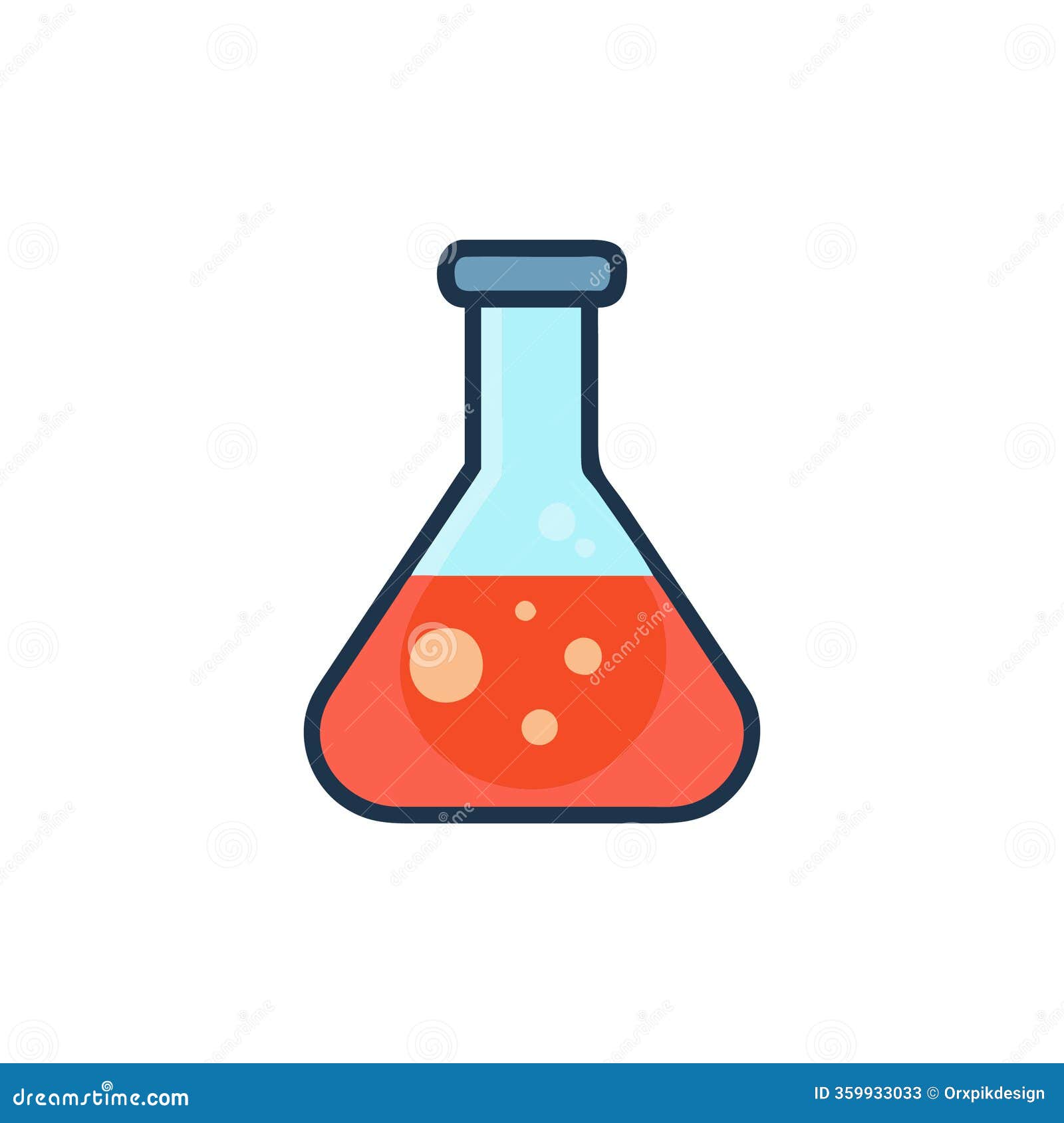 Stylish Lab Flask Graphic Icon Stock Illustration - Illustration of ...