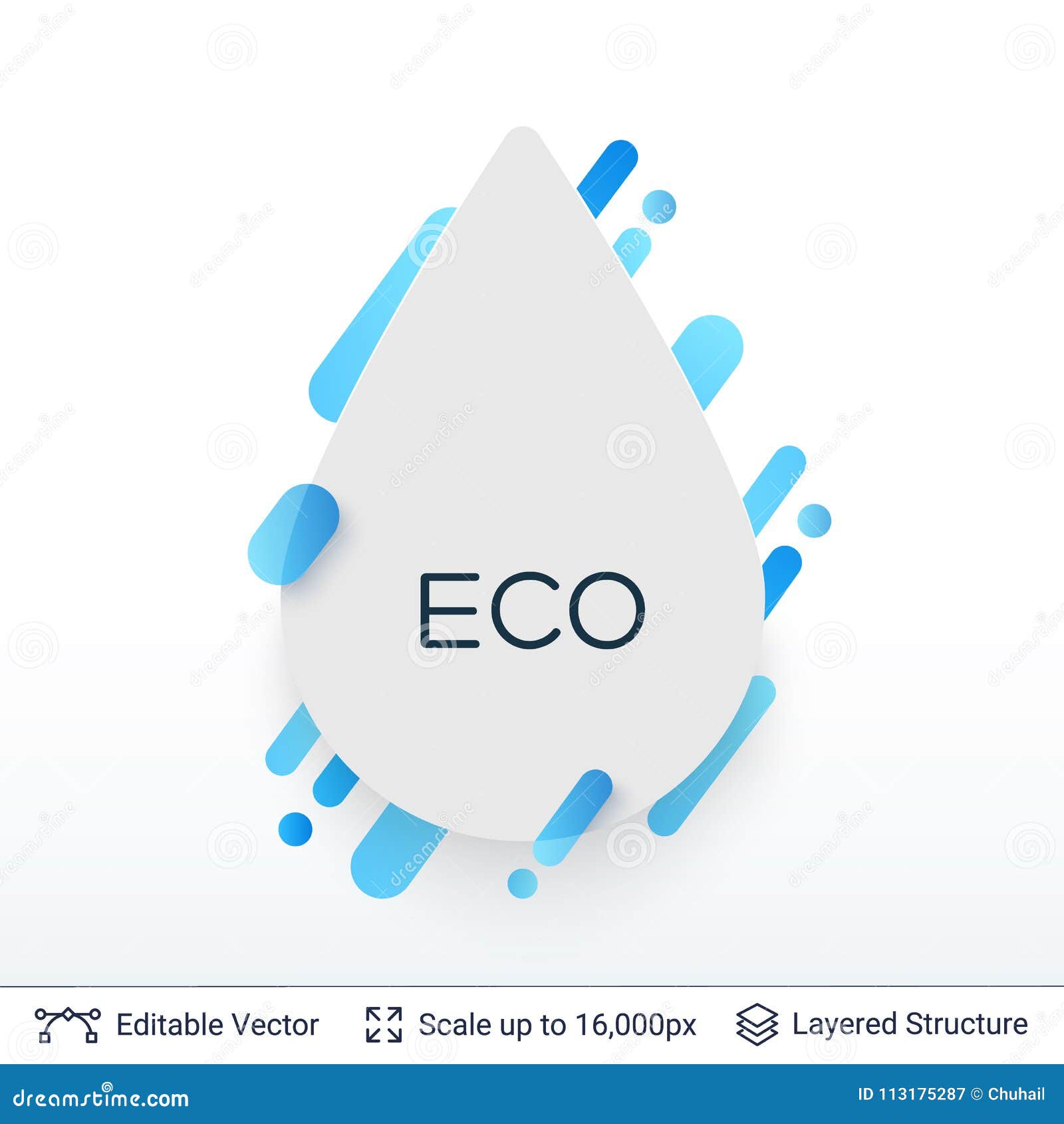 White badge drop sticker. stock vector. Illustration of design - 113175287