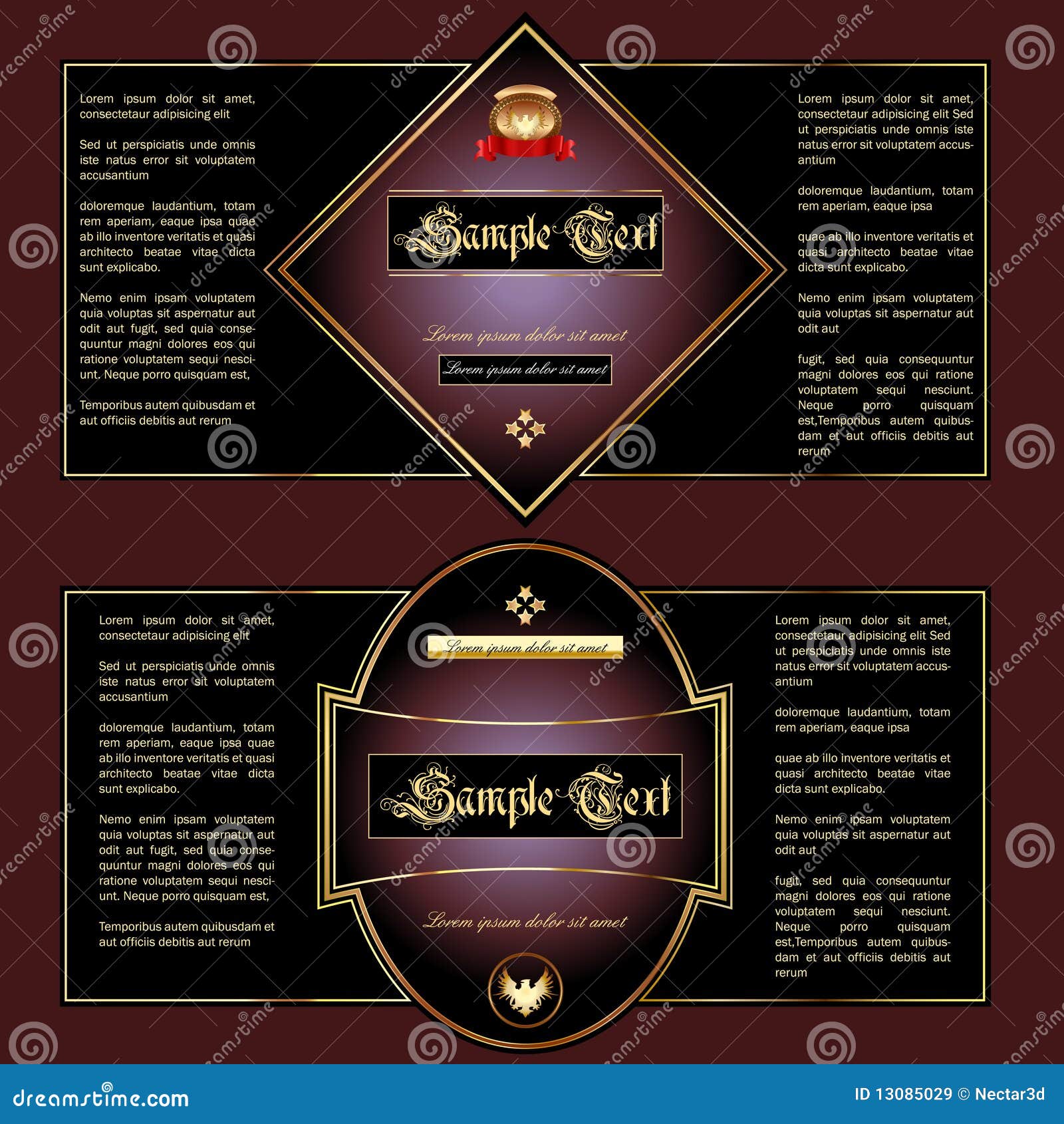 Stylish labels v.1 stock illustration. Illustration of retro - 13085029