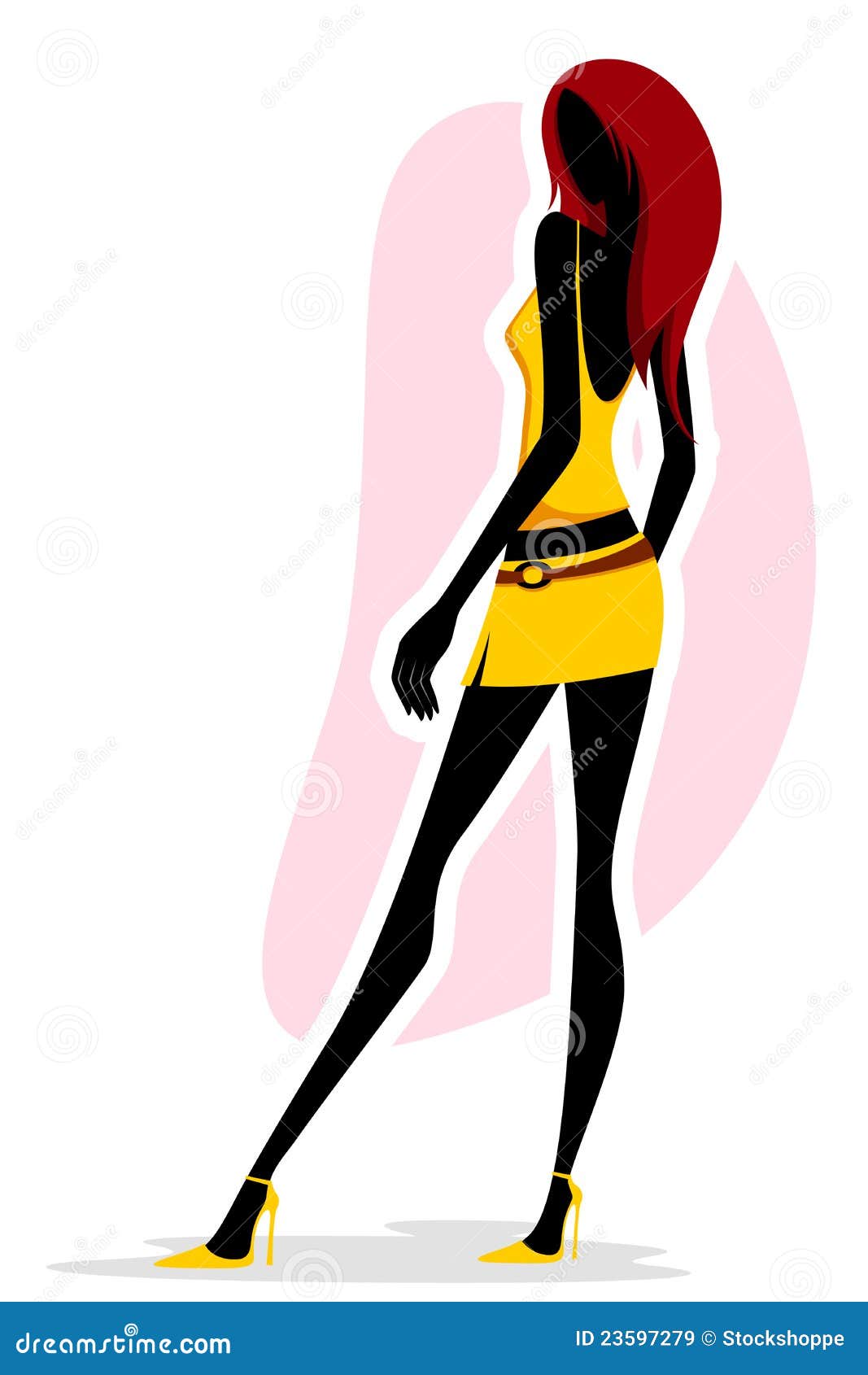 Stylish Lady stock vector. Illustration of clothing, model - 23597279