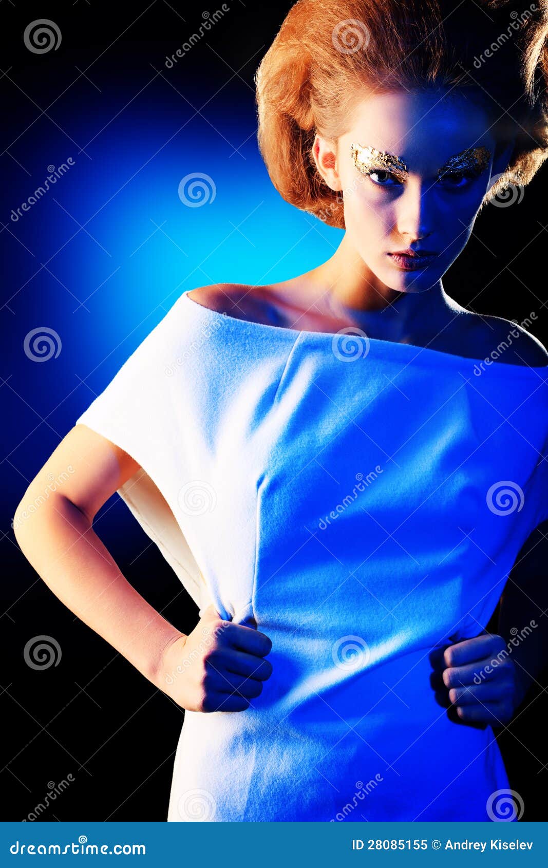 Stylish lady stock image. Image of golden, grace, haute - 28085155