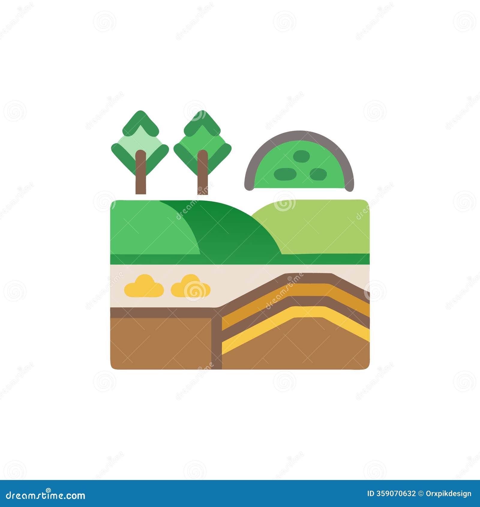 Stylish Land Use Icon Illustration Stock Illustration - Illustration of ...
