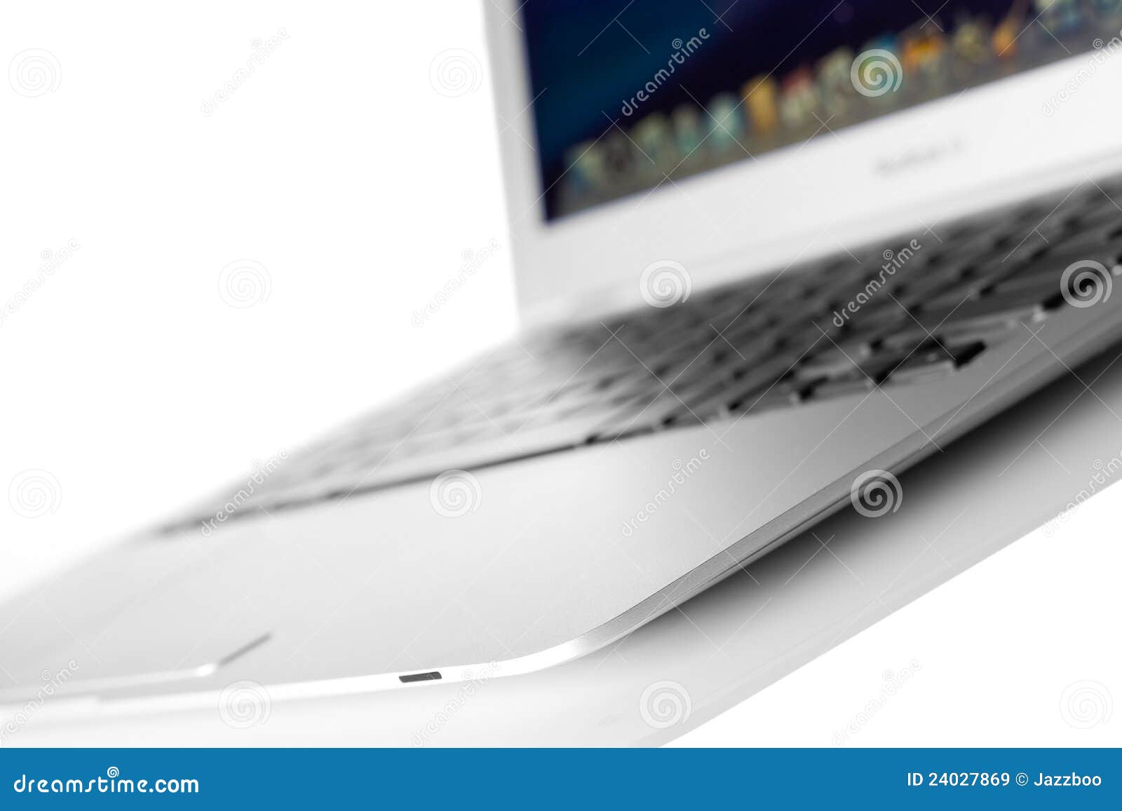 Stylish Laptop Open stock image. Image of computer, white - 24027869