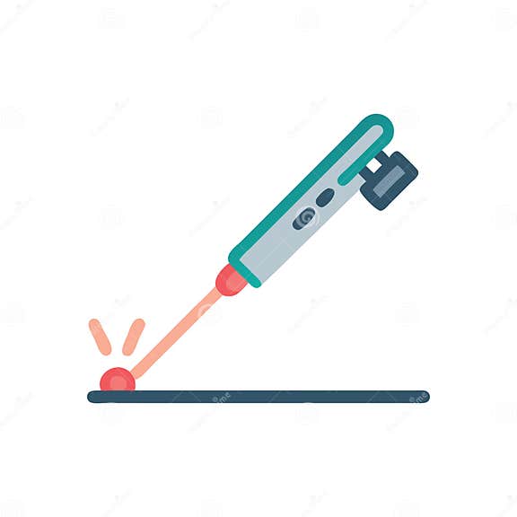 Stylish Laser Pointer Icon for Digital Use Stock Illustration ...