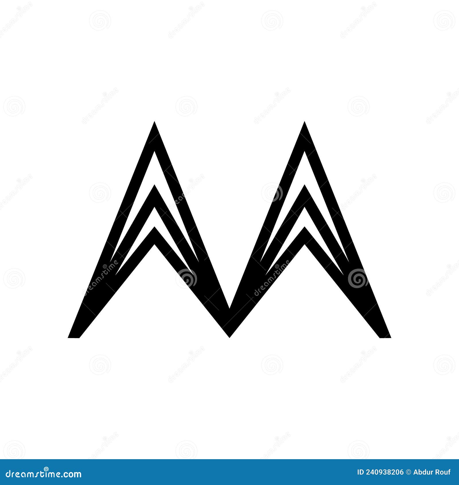 Stylish Letter M Logo Design Stock Vector - Illustration of logo, label ...