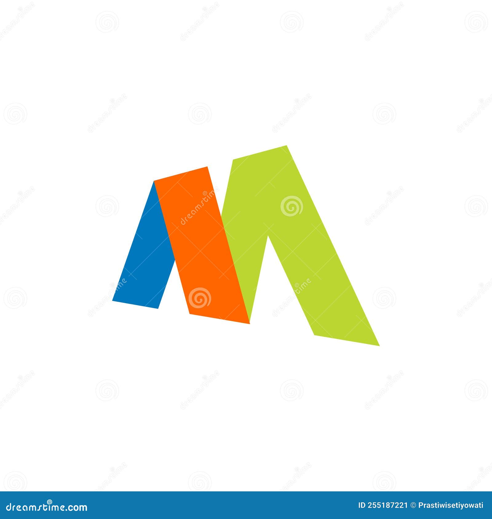 Stylish letter M logo icon stock vector. Illustration of brand - 255187221