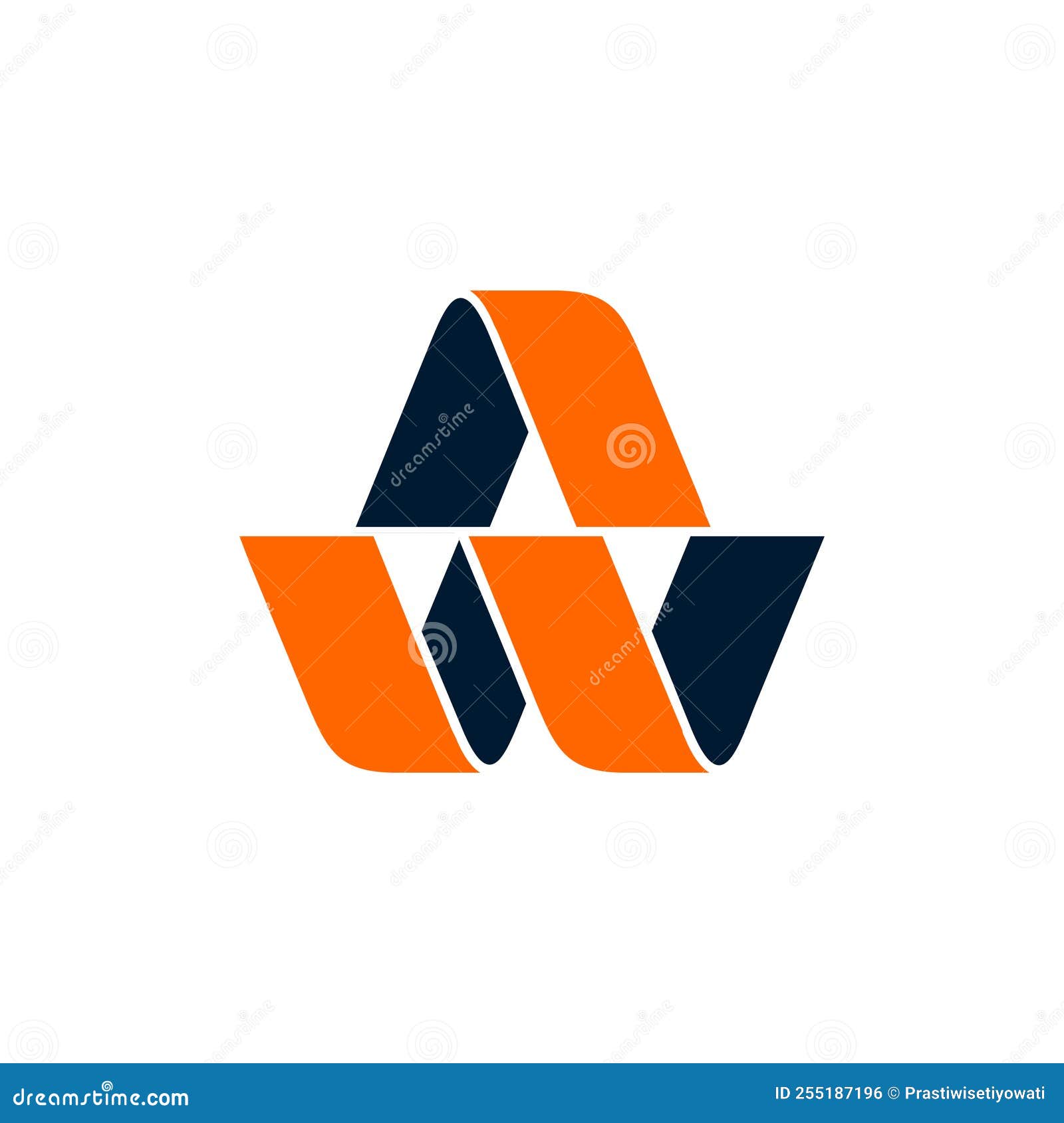 Stylish Letter a W Logo Icon Stock Vector - Illustration of corporate ...