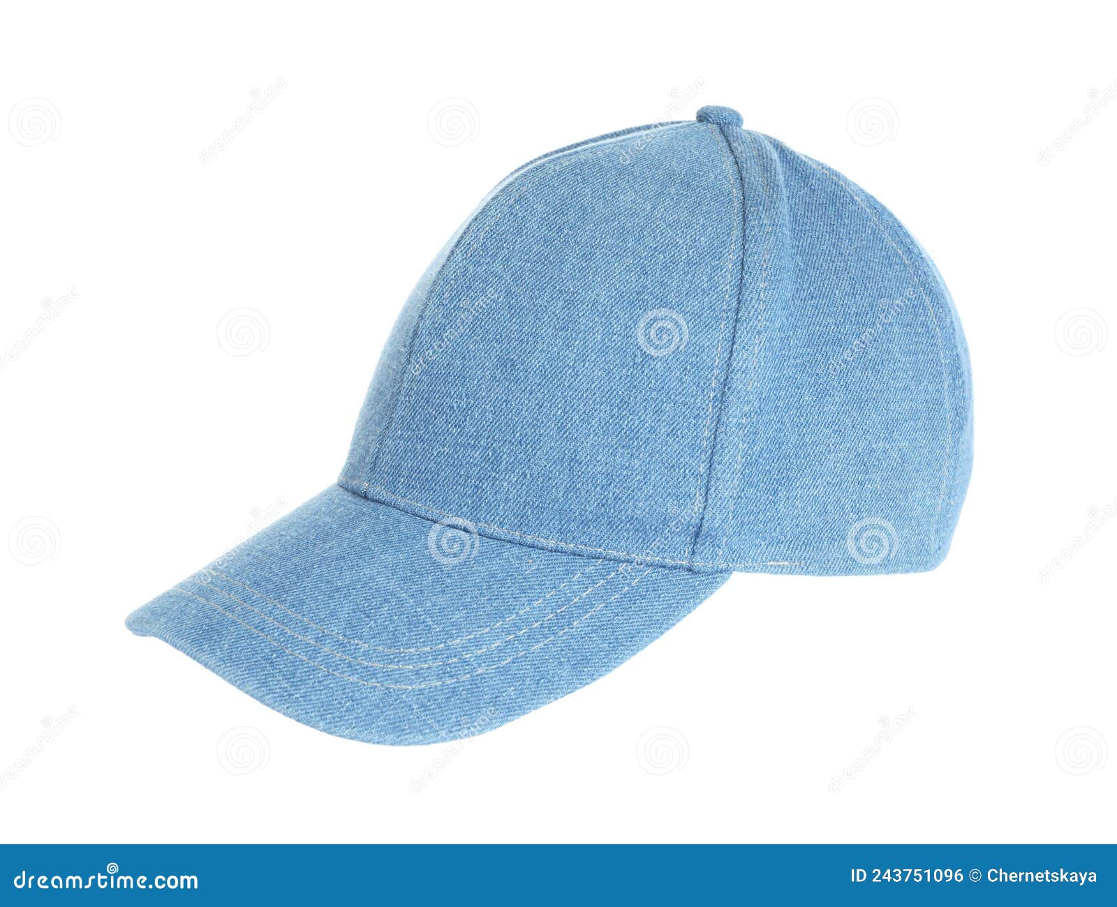 Stylish Light Blue Baseball Cap on White Background Stock Photo - Image ...