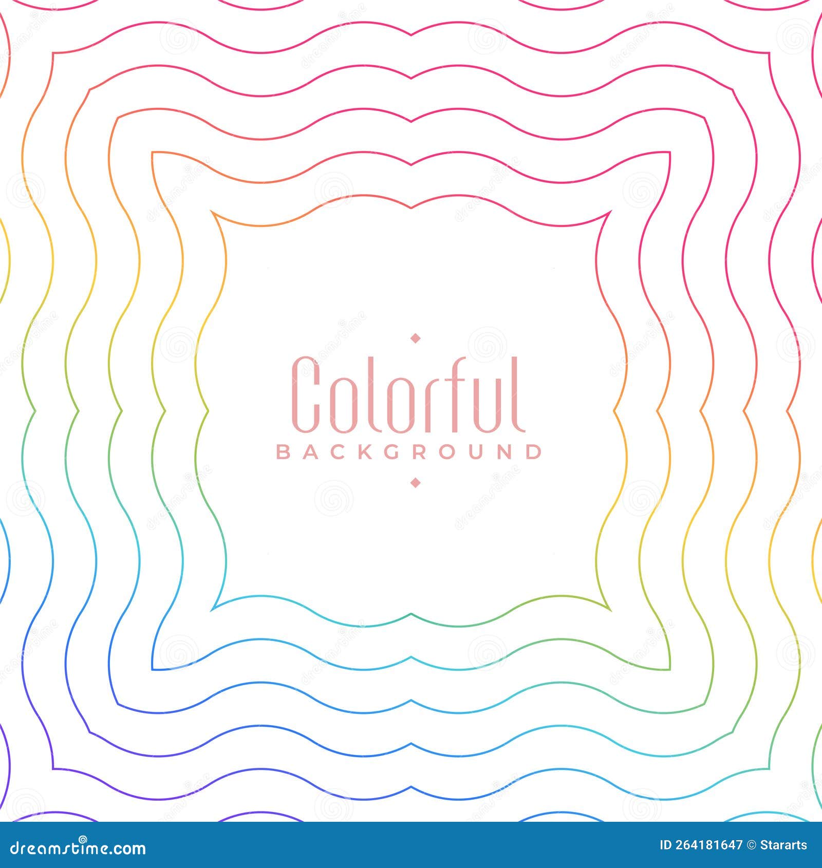 Stylish Line Style Vivid Colorful Background Vector Illustration Stock ...