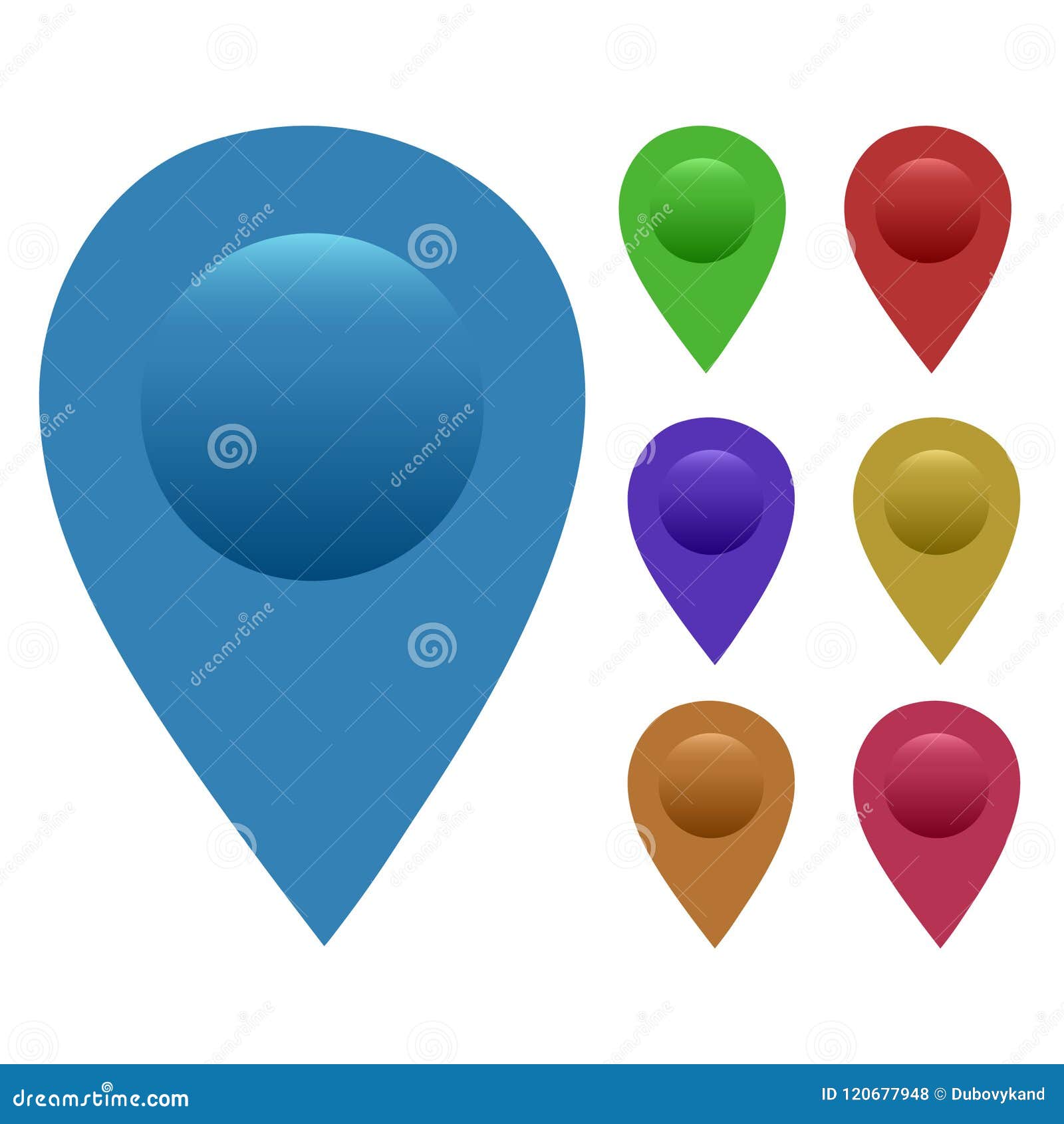 Stylish Location Markers for Web Design Stock Vector - Illustration of ...