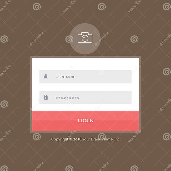 Stylish Login Form for Website and Mobile Application Stock Vector ...