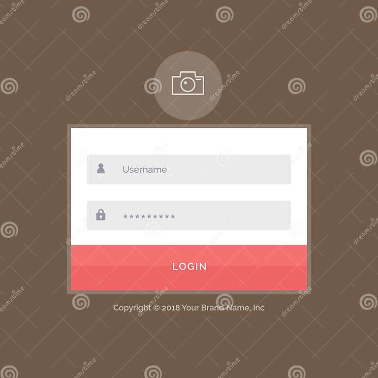 Stylish Login Form for Website and Mobile Application Stock Vector ...
