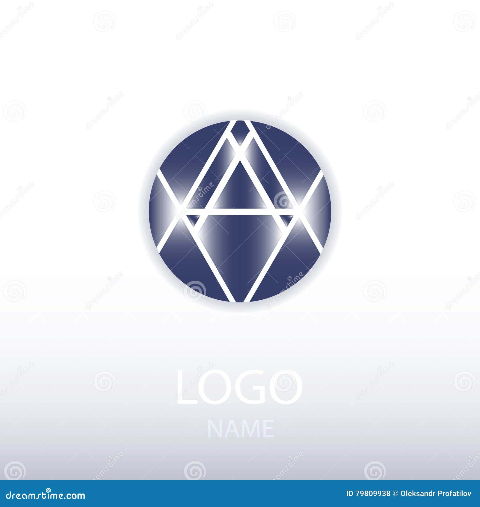 The Stylish Logo on a Light Background. Stock Vector - Illustration of ...