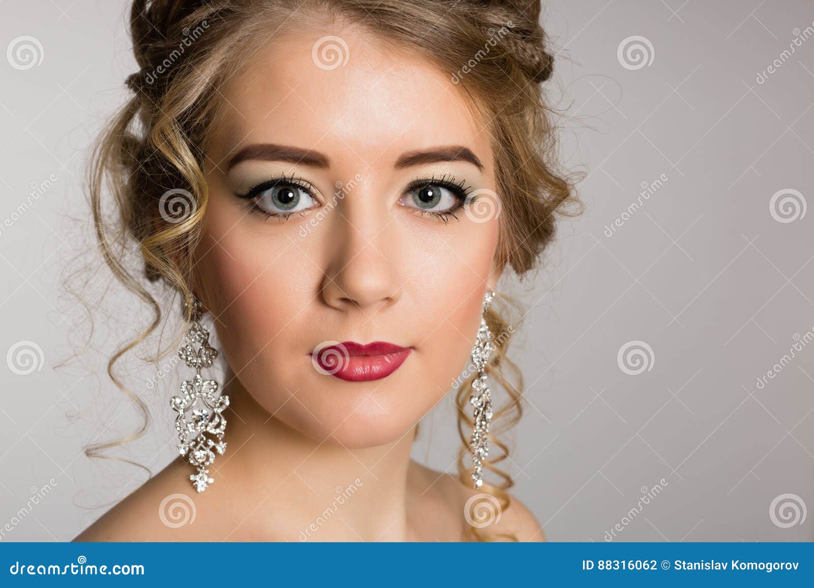 Stylish Make-up for a Young Girl Stock Photo - Image of young, close ...