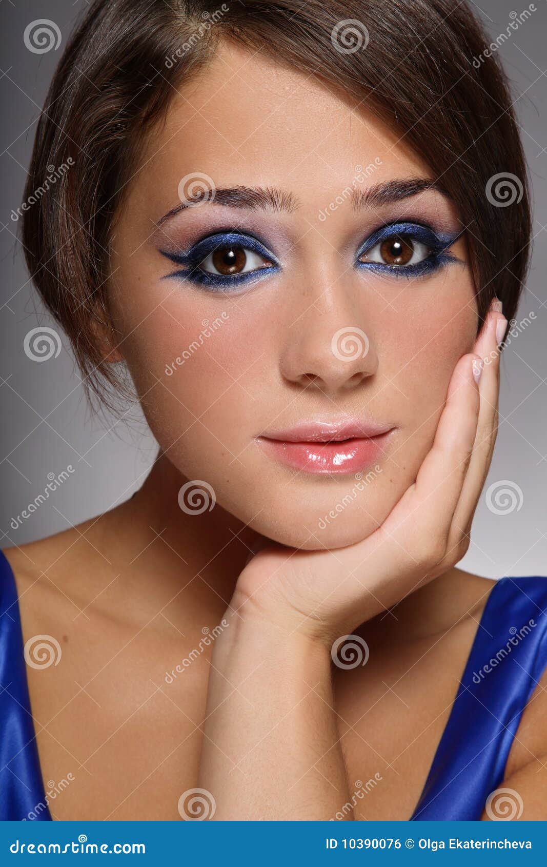 Stylish makeup stock photo. Image of hair, radiant, woman - 10390076