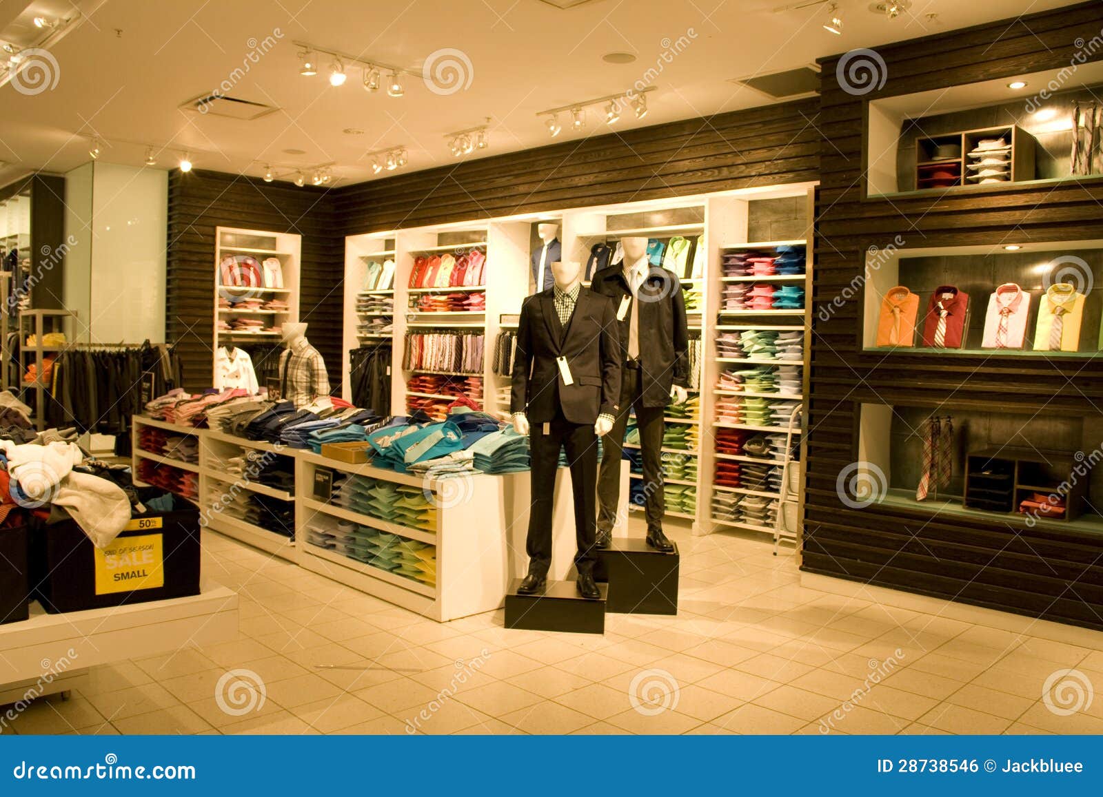 Stylish Man Clothing in Store Stock Photo - Image of lighting, shirt ...