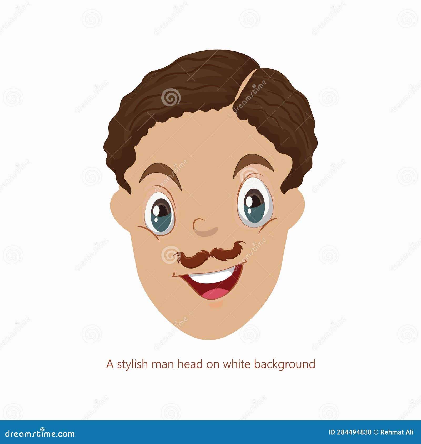 Stylish Man Head with Hair Style Vector Illustrations Stock Vector ...