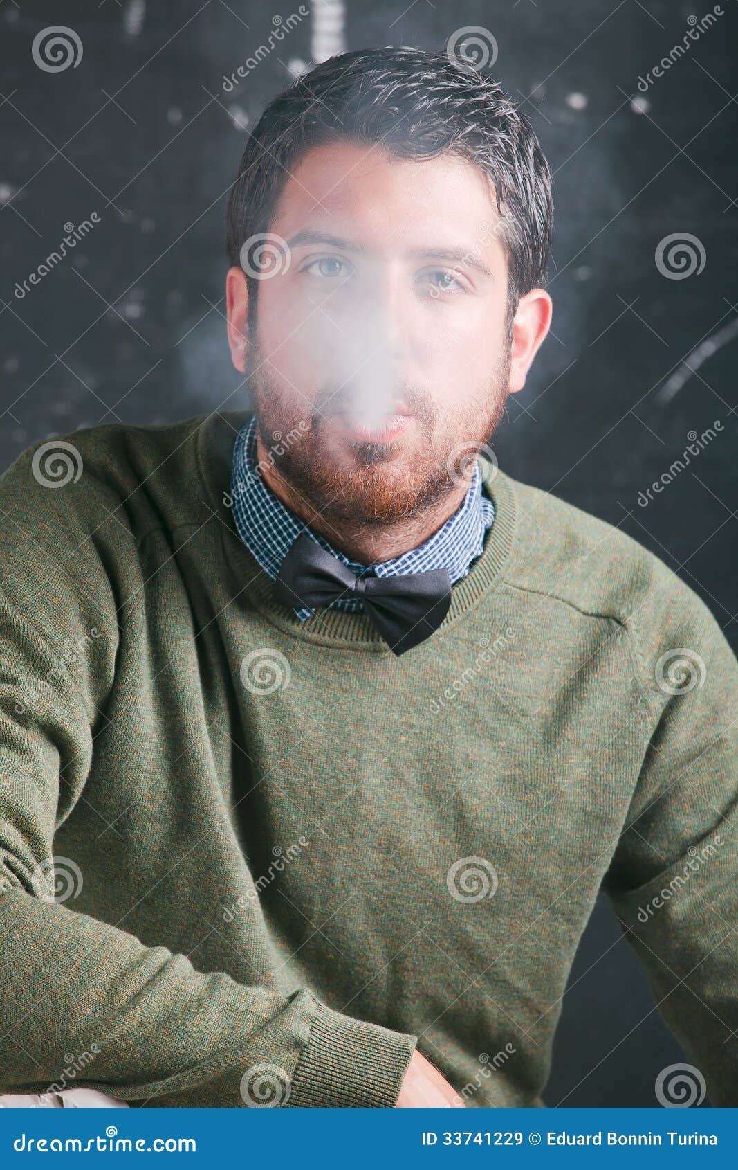 Stylish man smoking. stock image. Image of smoking, stylish - 33741229