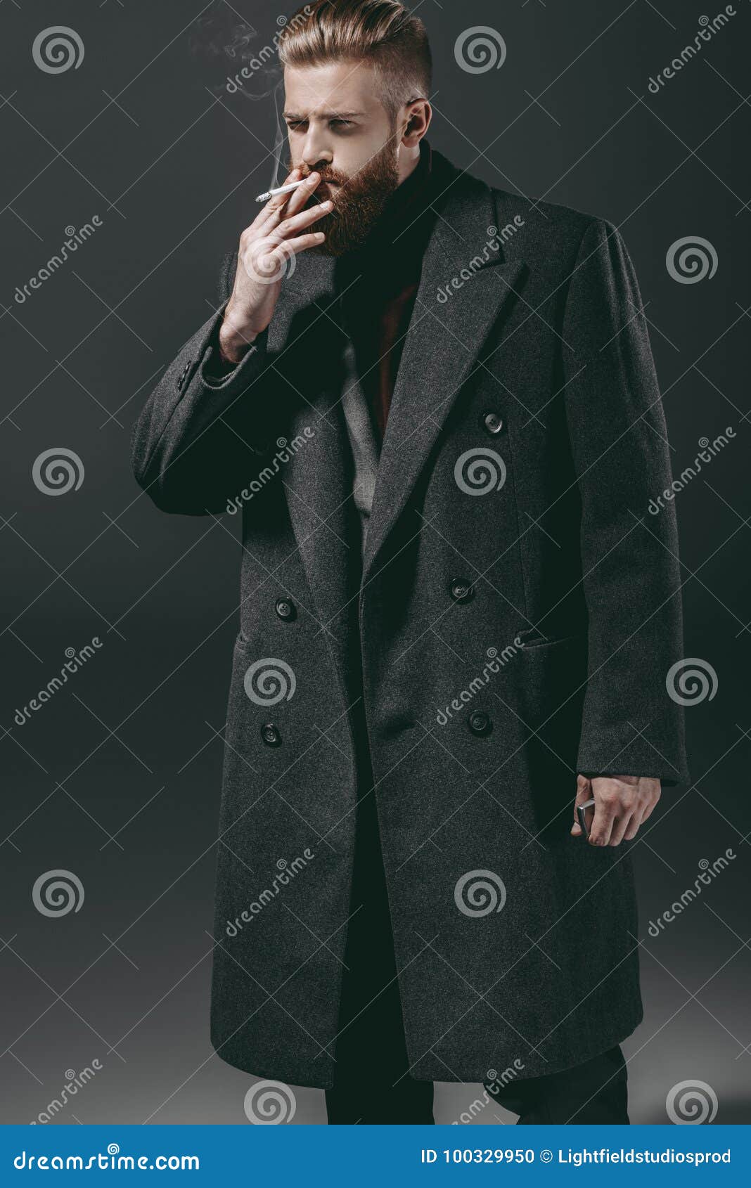 Stylish Man Smoking Cigarette Stock Photo - Image of people, stylish ...