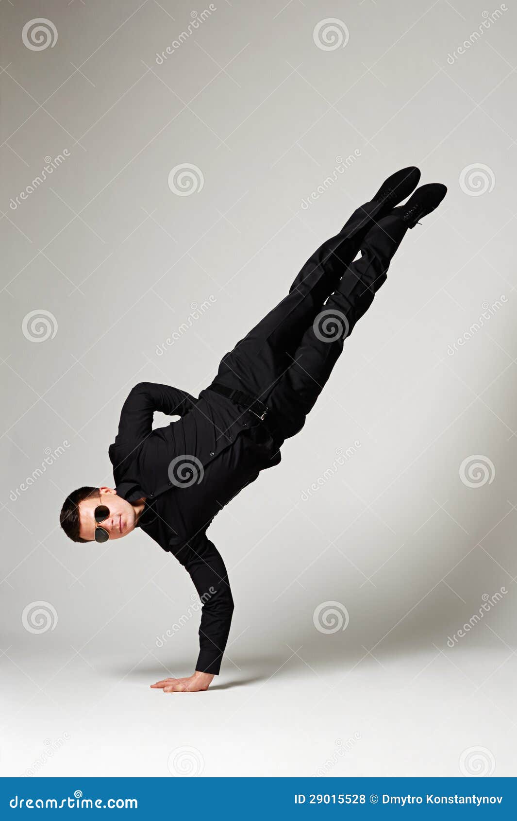 Stylish Man Standing on One Hand Stock Photo - Image of cool, style ...