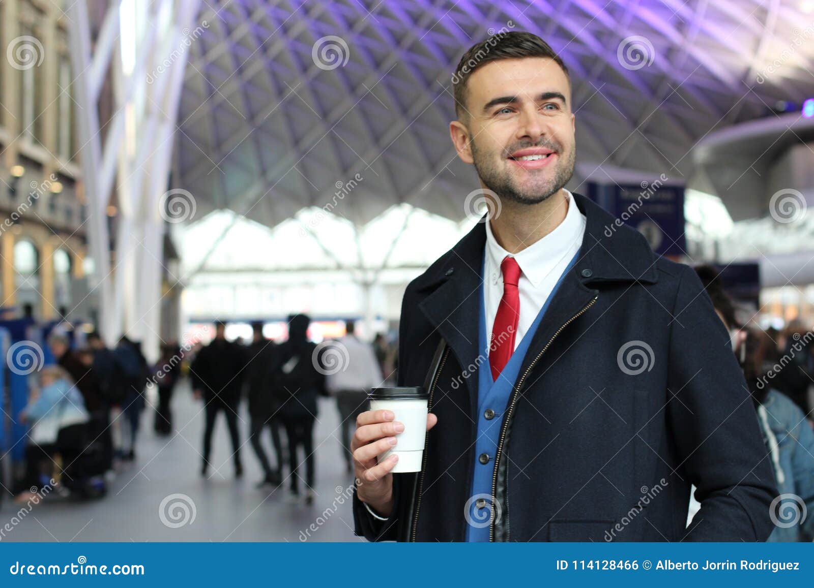 Stylish Man Standing Out of the Crowd Stock Photo - Image of american ...