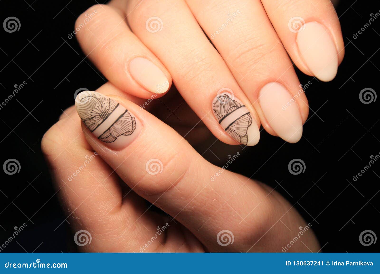 Stylish manicure design stock image. Image of hand, manicure - 130637241