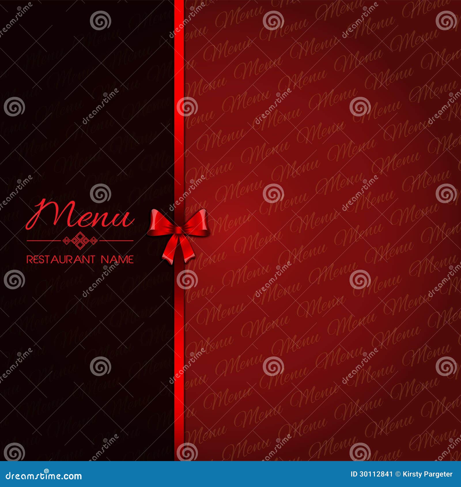 Stylish Menu For Fast Food Restaurant. Blank For Brochure Or Leaflet ...