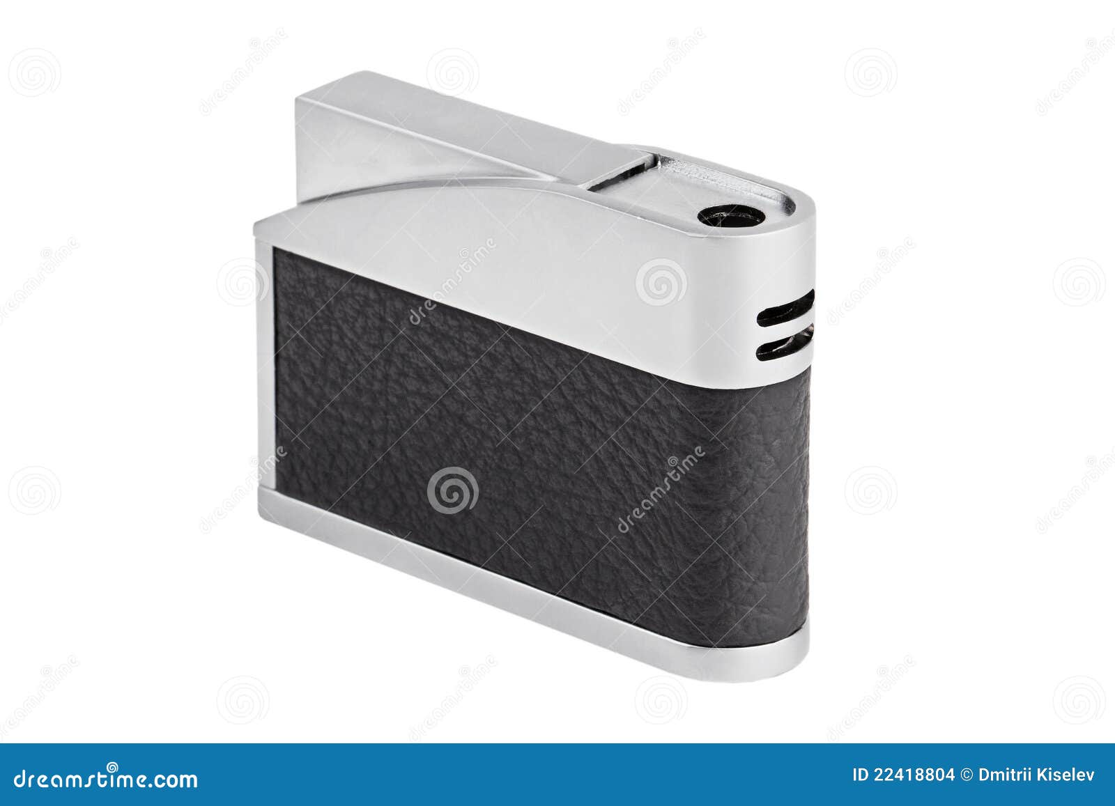 The Stylish Metal Lighter with Leather Trim Stock Photo - Image of ...
