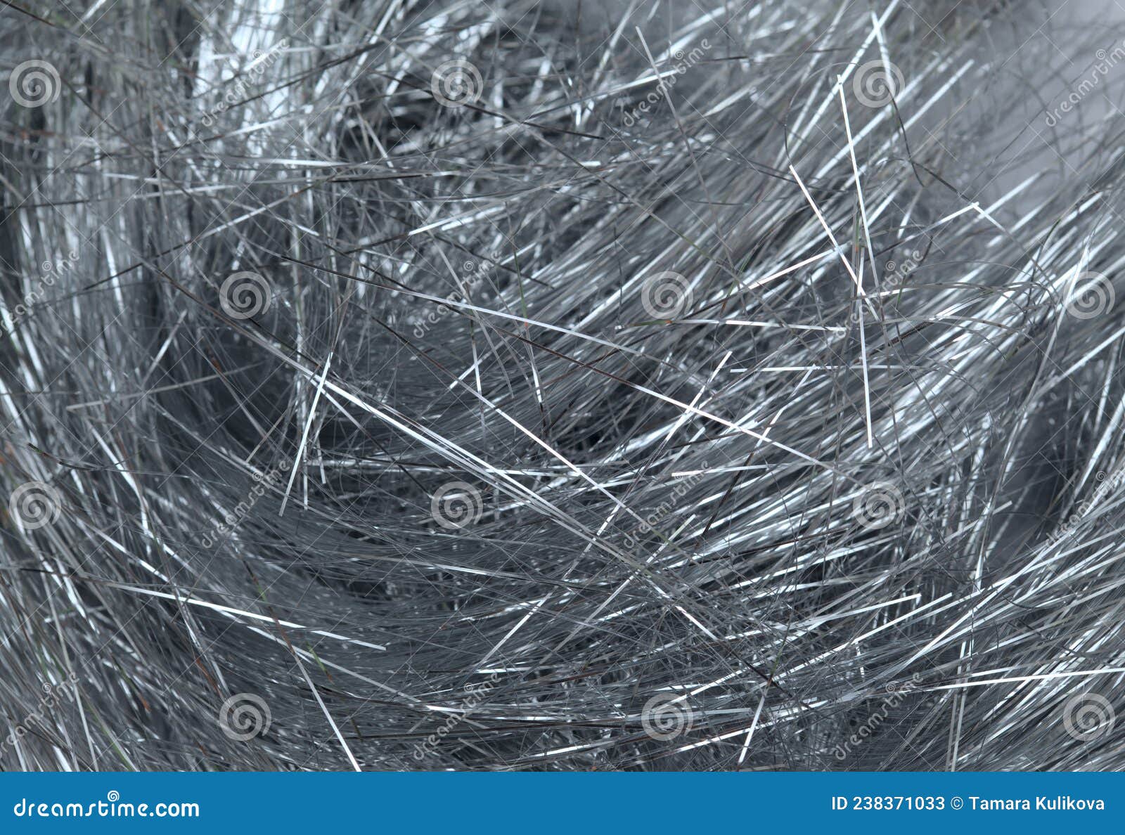 Stylish Metallic Silver Tinsel Threads Also Called Lametta Stock Image ...