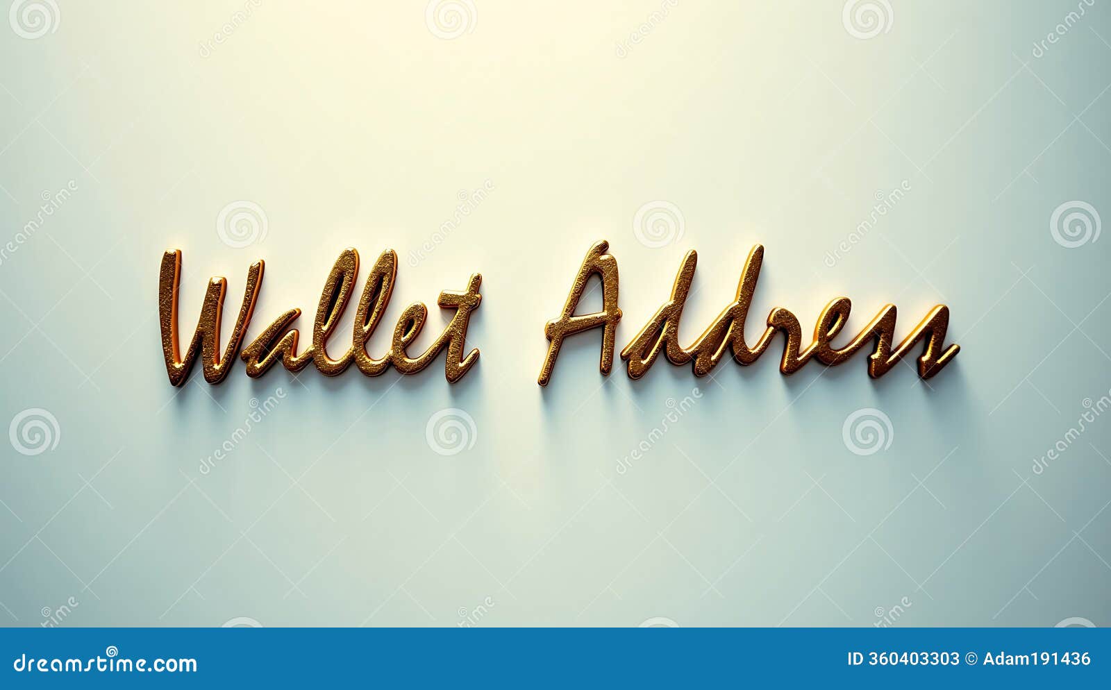 Stylish Metallic Text Spelling a Wallet Address on a Smooth Surface ...