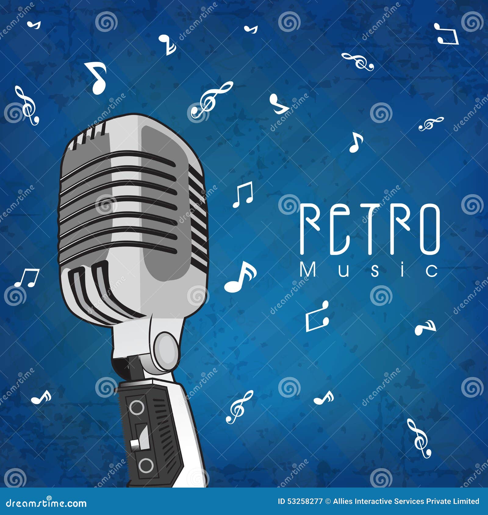 Stylish Microphone for Music. Stock Illustration - Illustration of ...