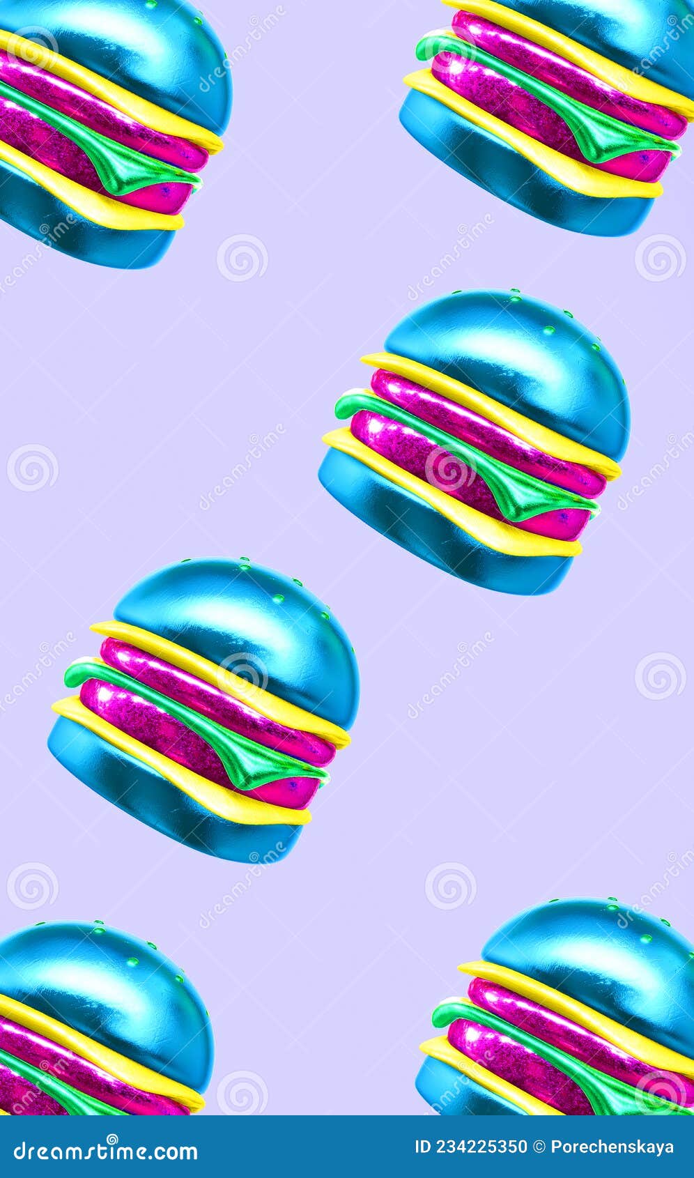 Burger Pattern. Hamburgers Background. Fast Food Texture. Vector ...