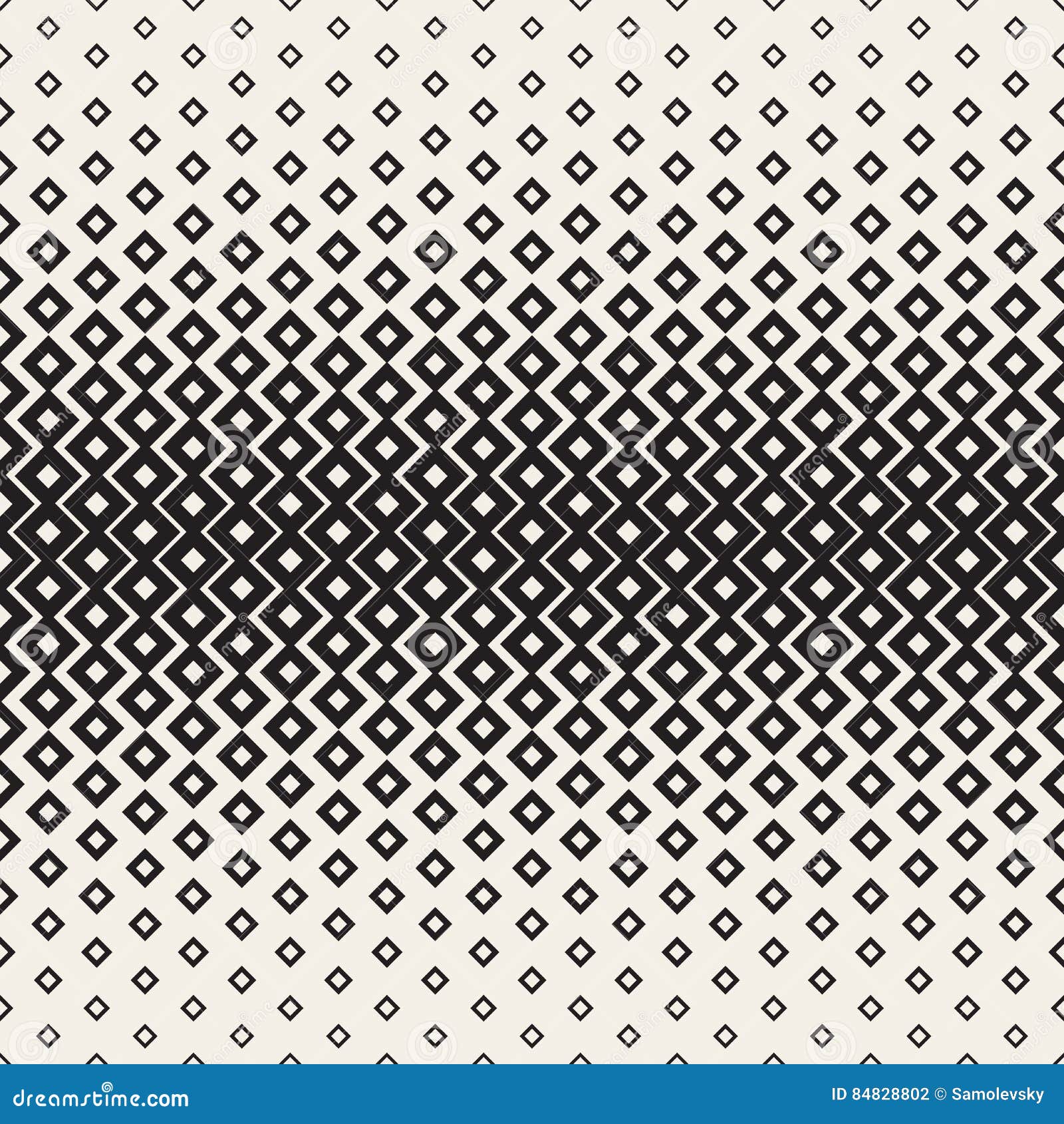 Stylish Minimalistic Halftone Grid. . Vector Seamless Black and White ...