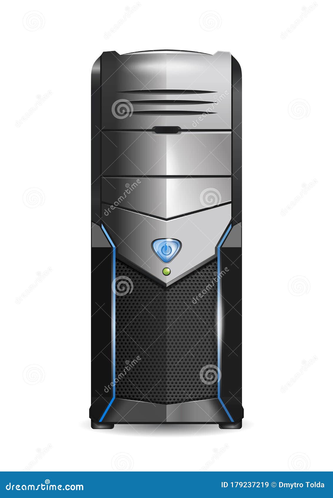 Stylish Modern Case of Computer. Realistic Vector Stock Vector ...