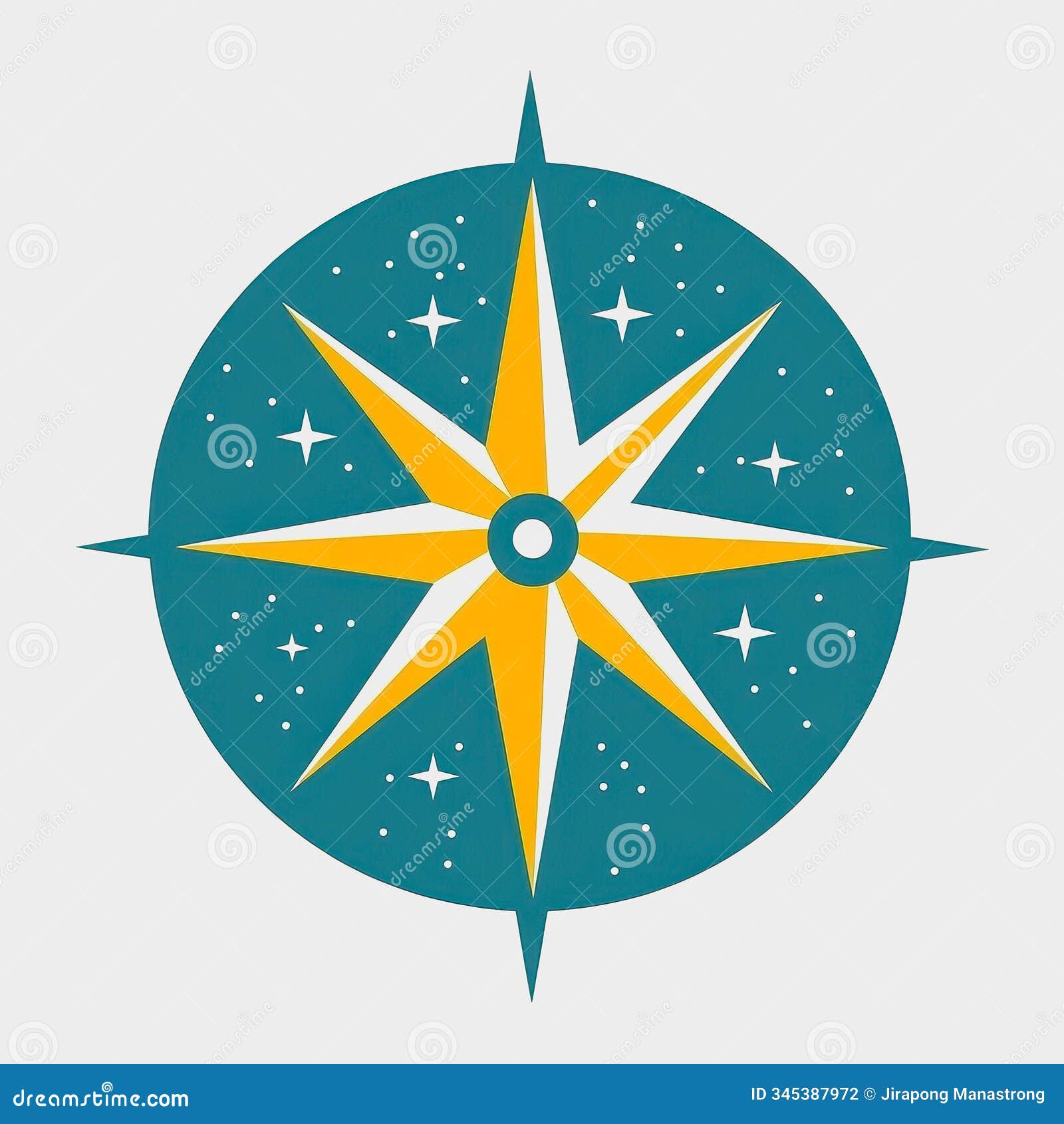 Modern Compass On World Map Stock Photography | CartoonDealer.com ...