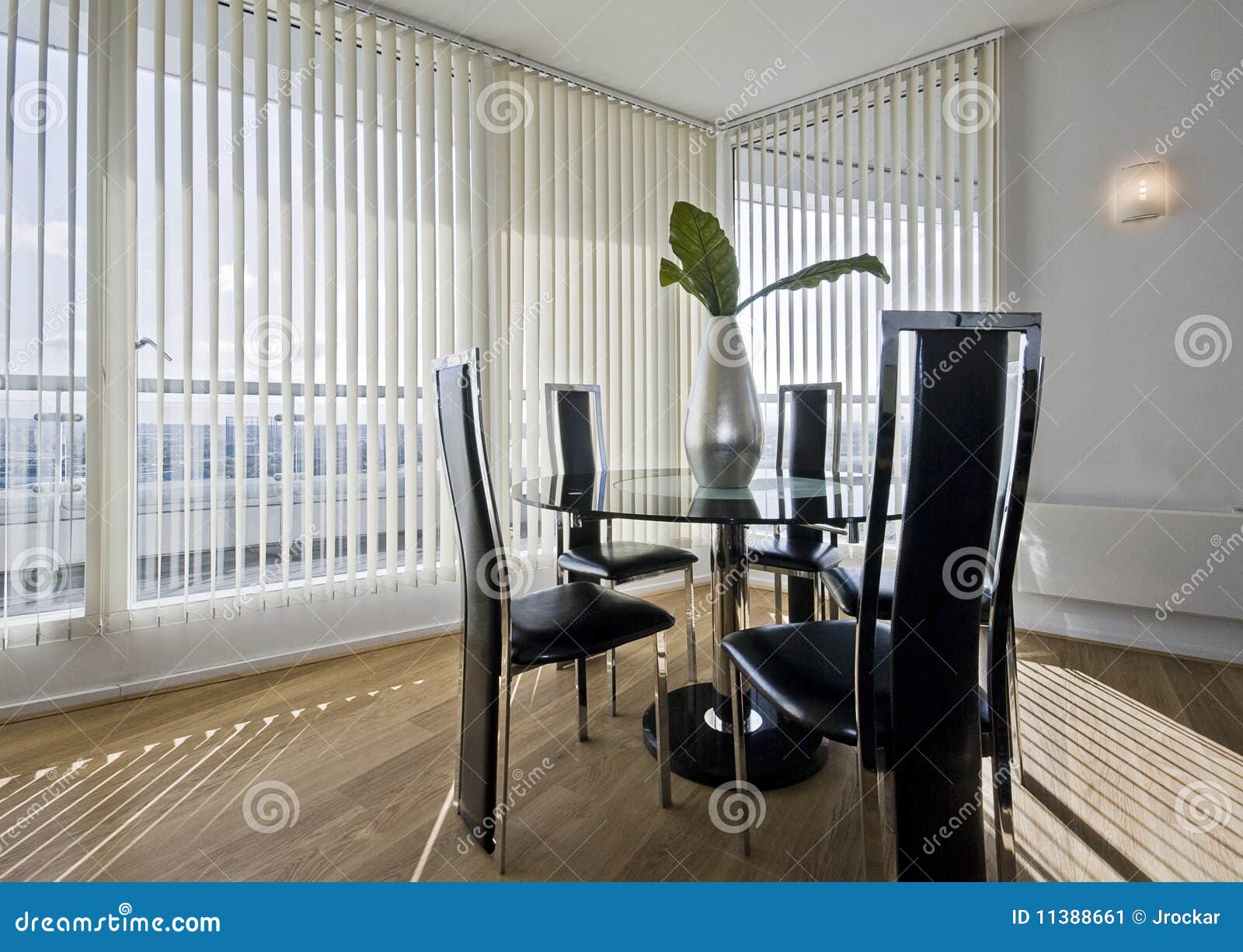 Modern Dining Chairs Around Table Royalty-Free Stock Photo ...