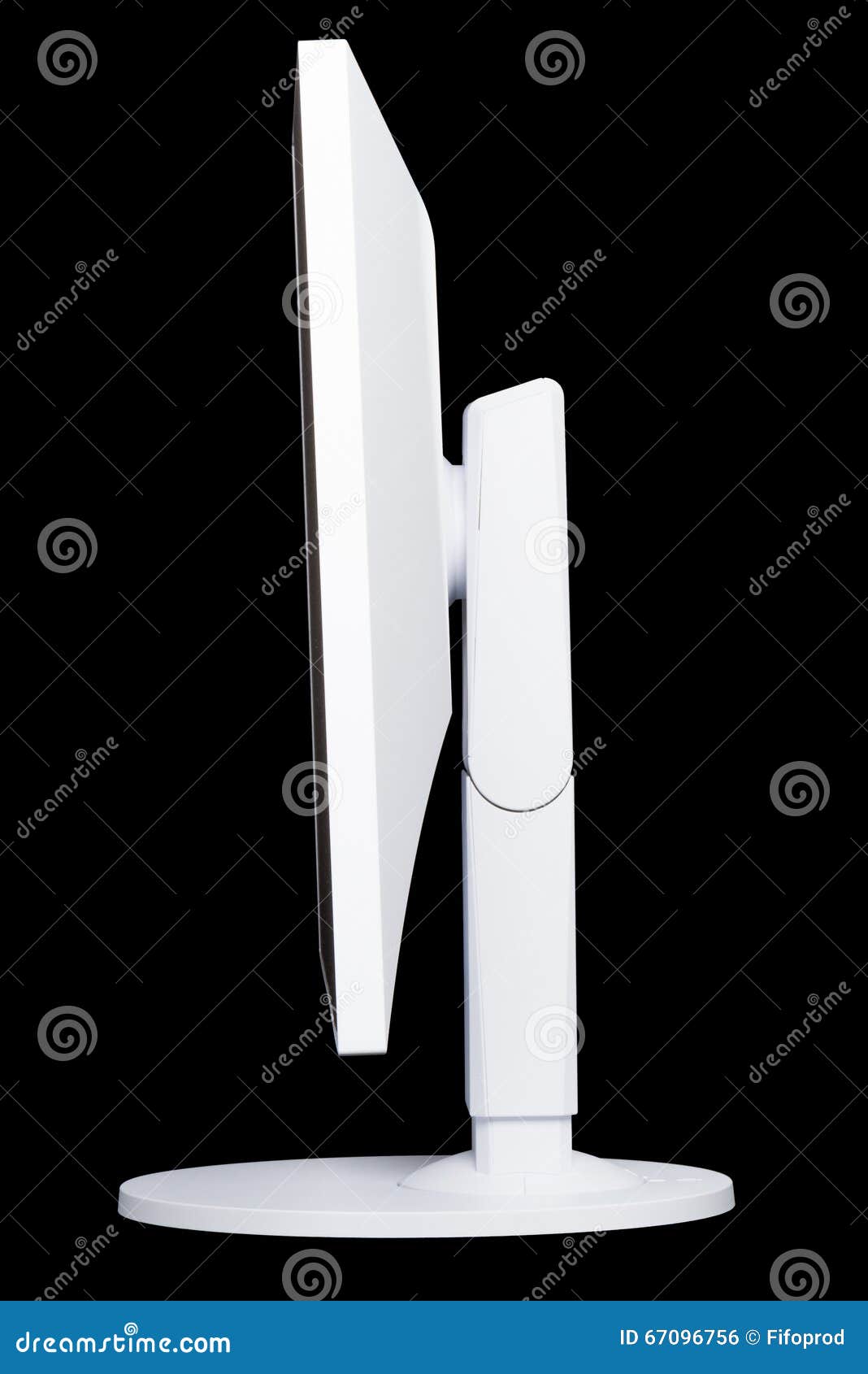 Stylish, Modern LCD Computer Display in White, Side View Stock Photo ...