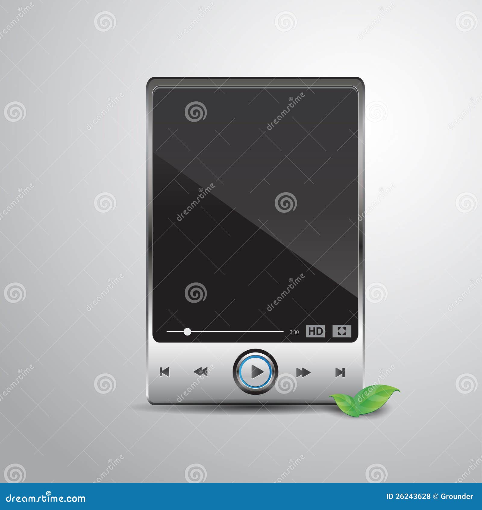 Stylish Modern Mp3 Audio Player Stock Vector - Illustration of ...