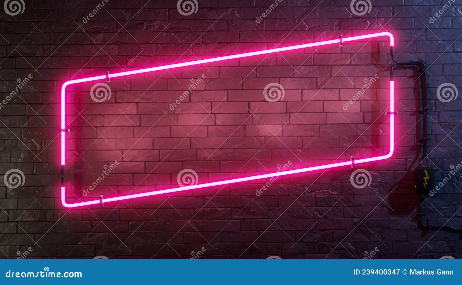 Stylish Modern Pink Neon Light Frame Stock Image - Image of illuminated ...