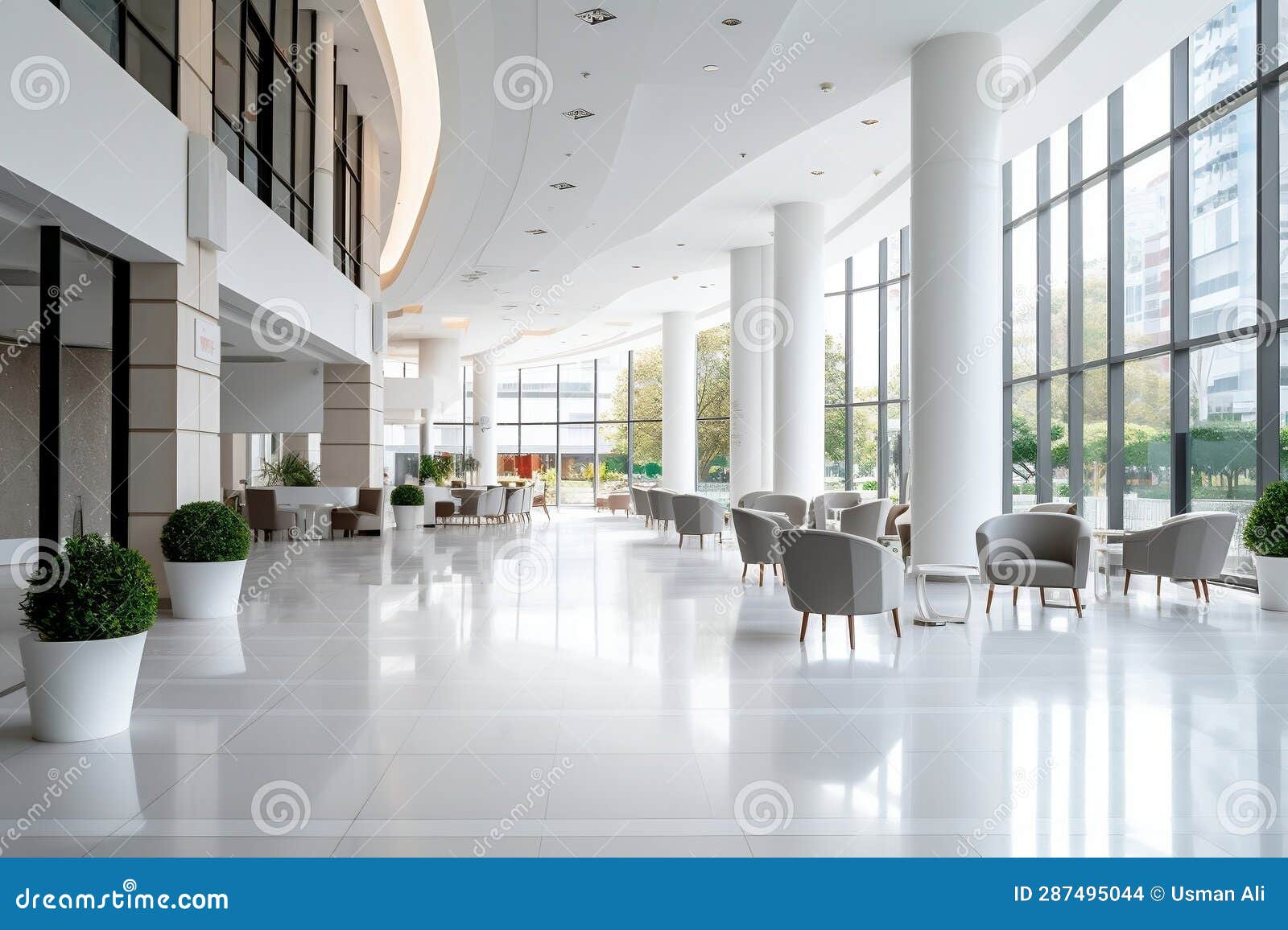 Stylish Modern Public Space Interior Design Inspiration, AI Stock ...