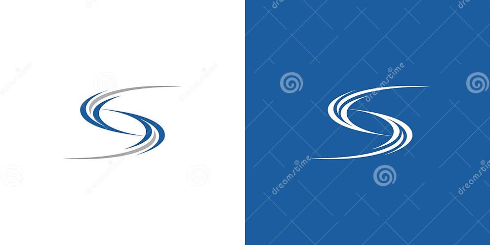 Stylish Letter S Initials Logo Design Stock Vector - Illustration of ...