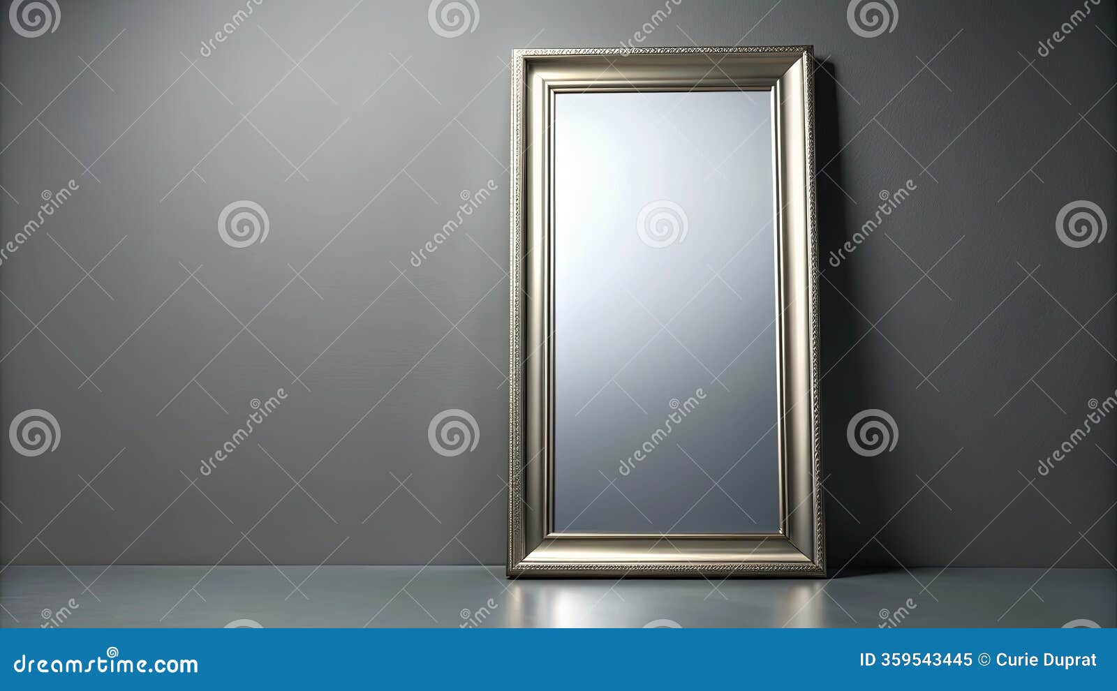 Mirror Is Rectangular Insulated. Realistic Rectangular Mirror Frame ...