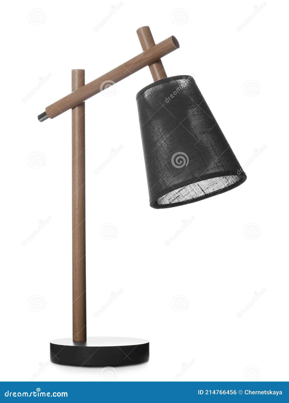 Stylish Modern Table Lamp on White Background Stock Photo - Image of ...