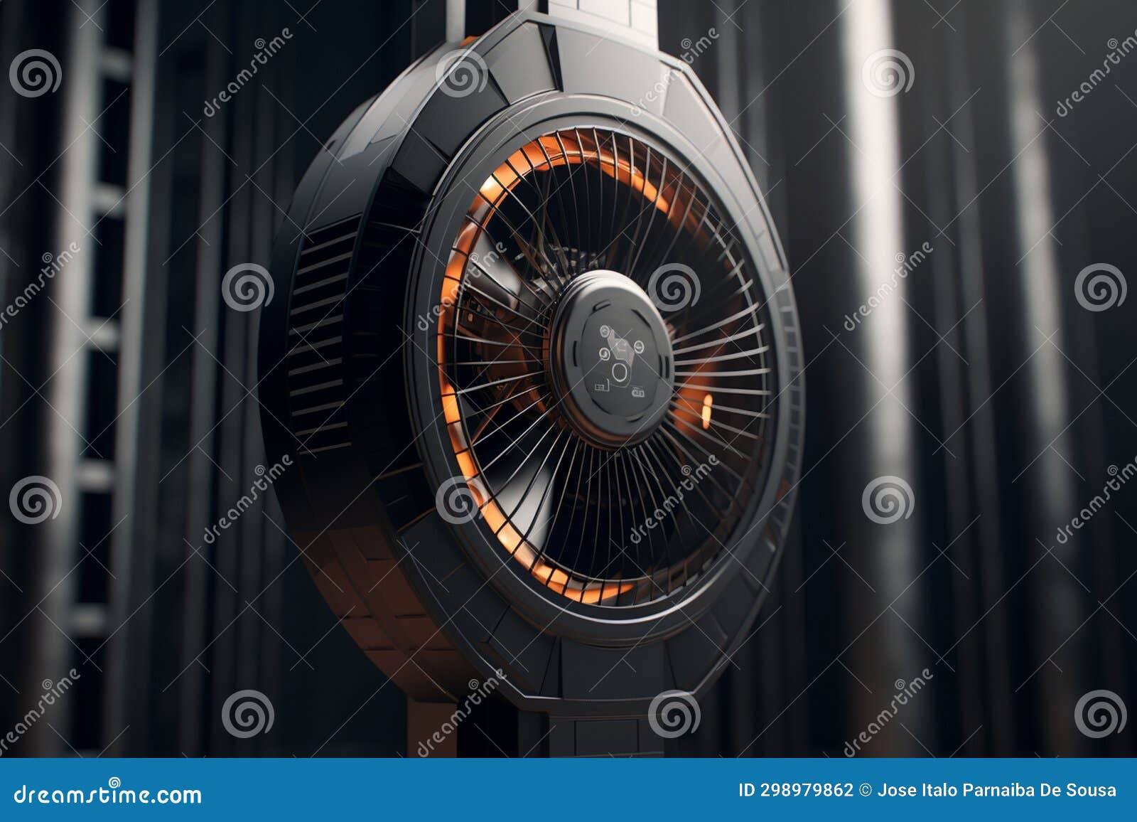 Stylish and Modern Tower Fans with Oscillation and Stock Illustration ...