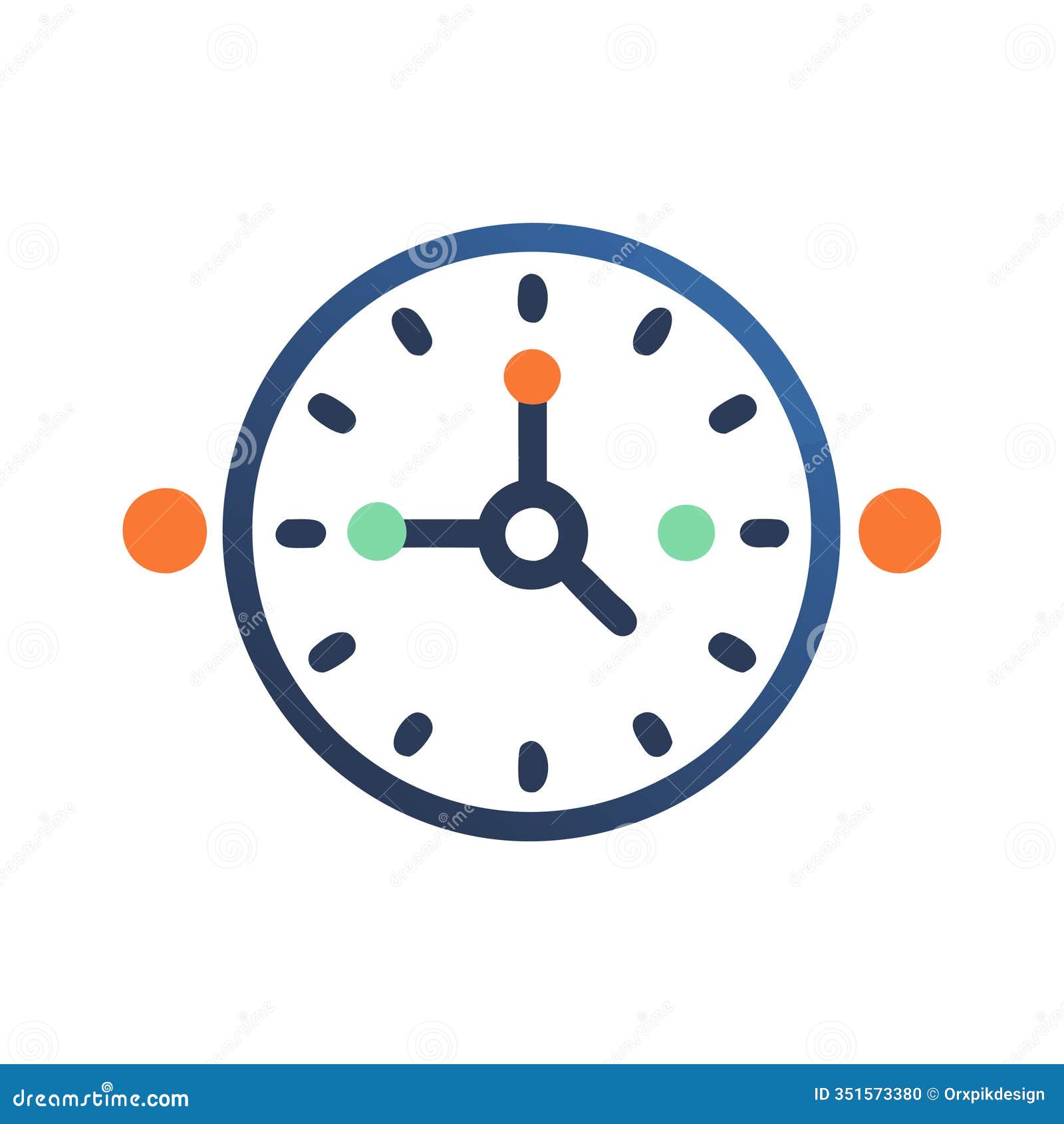 Stylish Multi-Dial Analog Clock Graphic Stock Illustration ...