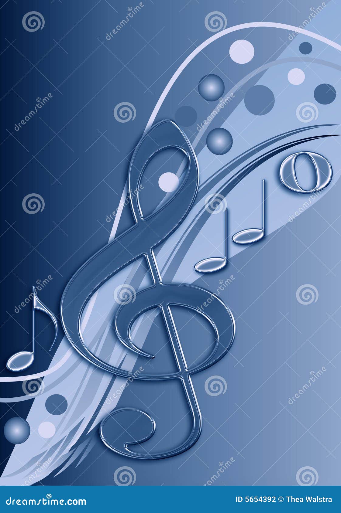 Stylish Musical Design in Blue Tones Stock Illustration - Illustration ...