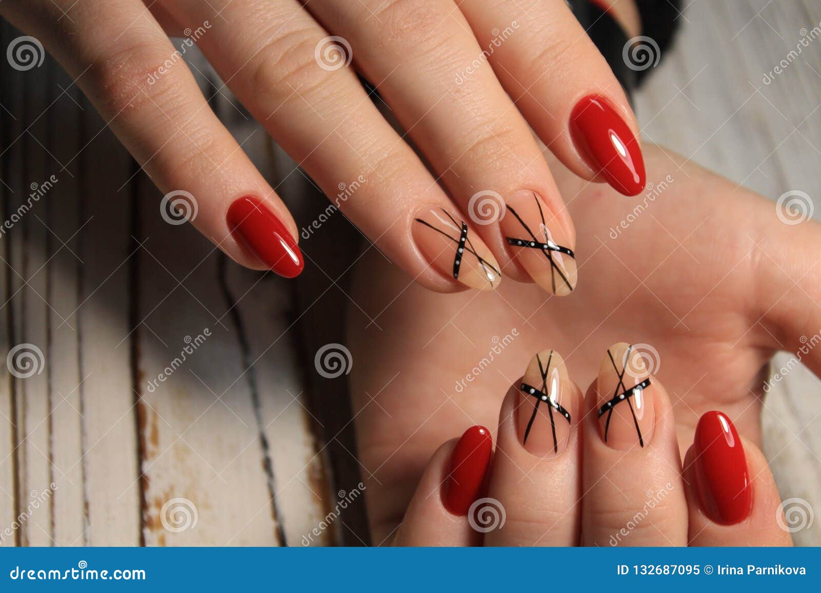 Stylish nails manicure stock image. Image of fashion - 132687095