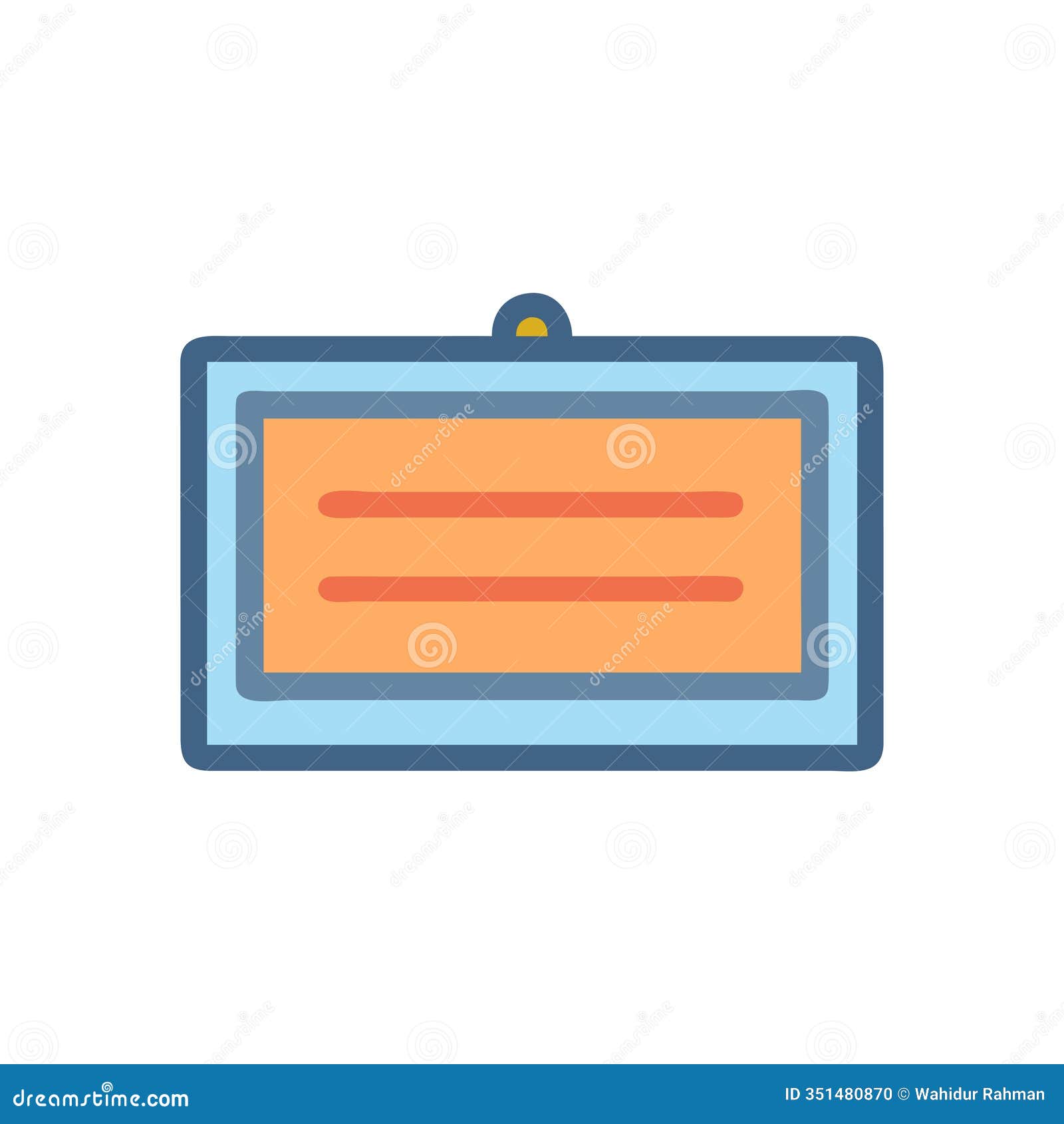 Stylish Nameplate Icon Design Stock Illustration - Illustration of ...